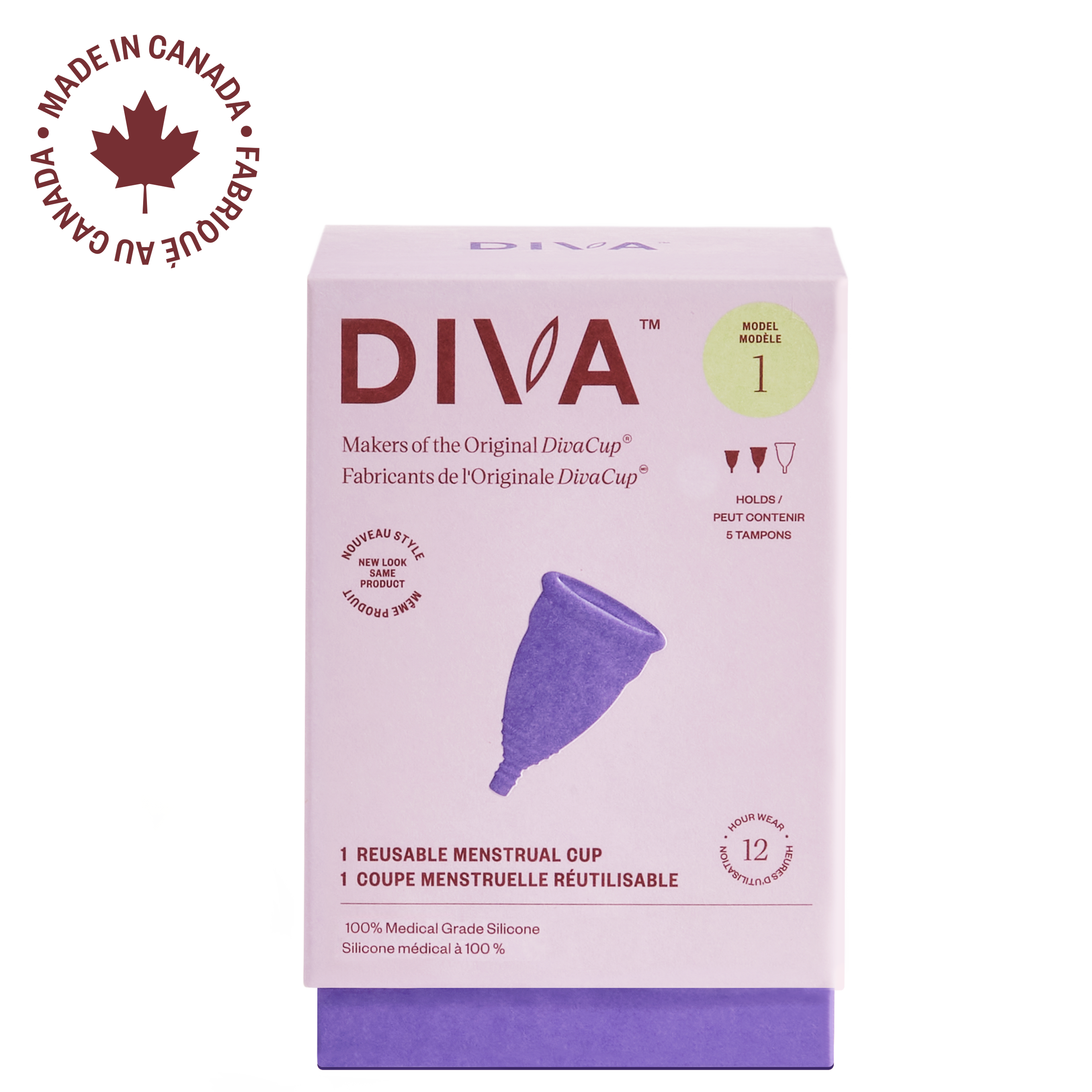 La coupe menstruelle réutilisable DIVA Cup modèle 1 peut contenir jusqu ...